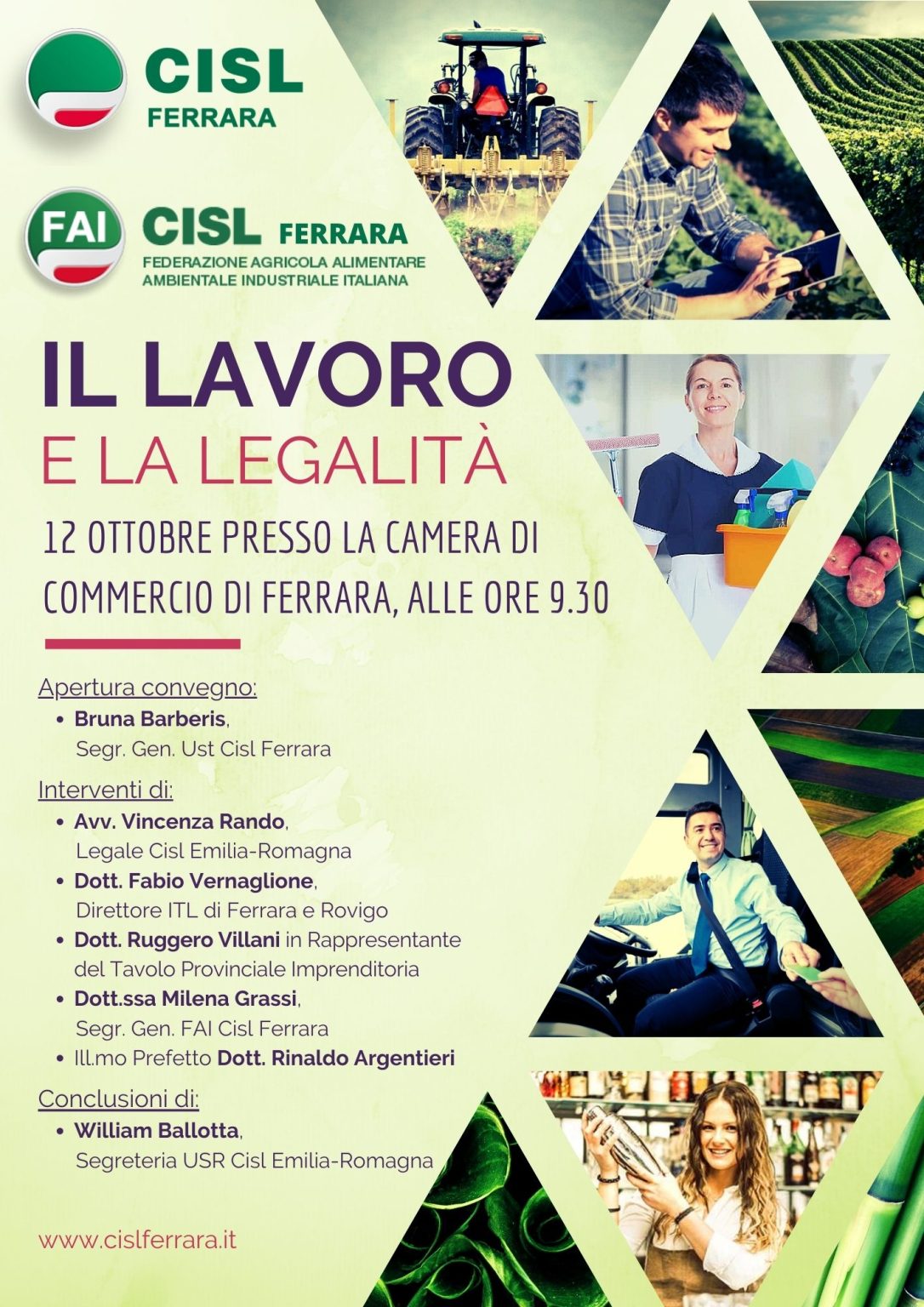 IL LAVORO E LA LEGALITA' - Cisl Ferrara - Confederazione Italiana ... IL LAVORO E LA LEGALITA' - Cisl Ferrara - Confederazione Italiana ...